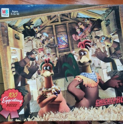 Hasbro 2000 CHICKEN RUN Movie 100 Piece Jigsaw Puzzle Milton Bradley ...