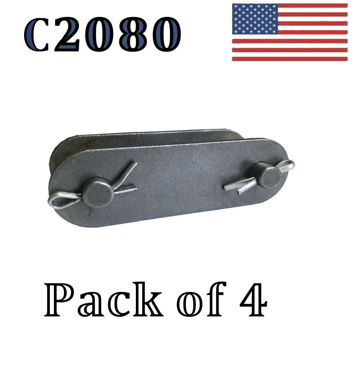 C2080 Connecting Link (4 pack) #C2080 Conveyor roller chain 2" Pitch ...