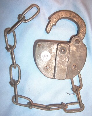 PENNSYLVANIA RAILROAD PRR 1966 SLAYMAKER LANC PA Switch Padlock Signal ...