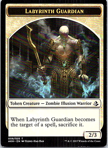 Labyrinth Guardian / Warrior Token Amonkhet Magic The Gathering Light ...