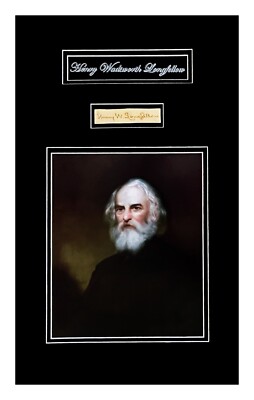 Henry Wadsworth Longfellow Signature Cut Custom Museum Framed Ready to ...