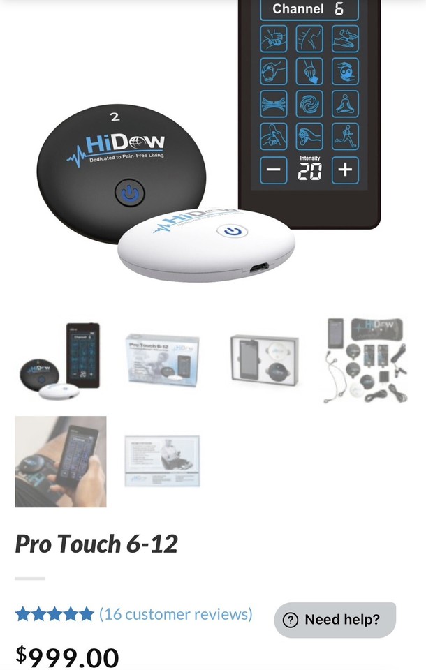 HiDow Pro Touch Wireless 6-12 + Acubelt + Jumbo pad + 1 Extra Pad.. | eBay