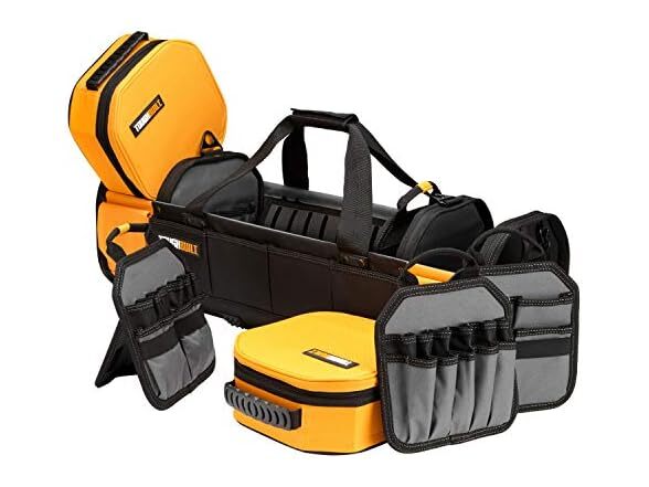 ToughBuilt 68 Pocket 30" Modular Tote Tool Bag-2 Removable Soft Boxes,3 ...