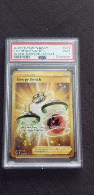PSA 9 Energy Switch 212/195 Silver Tempest Gold Secret Rare Holo 2022 ...