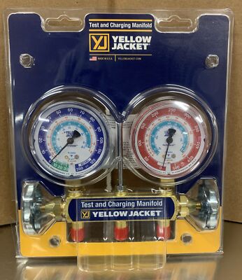 YELLOW JACKET SERIES 41 MANIFOLD W/ 2-1/2" GAUGES (134A/404A/407) 41312 ...