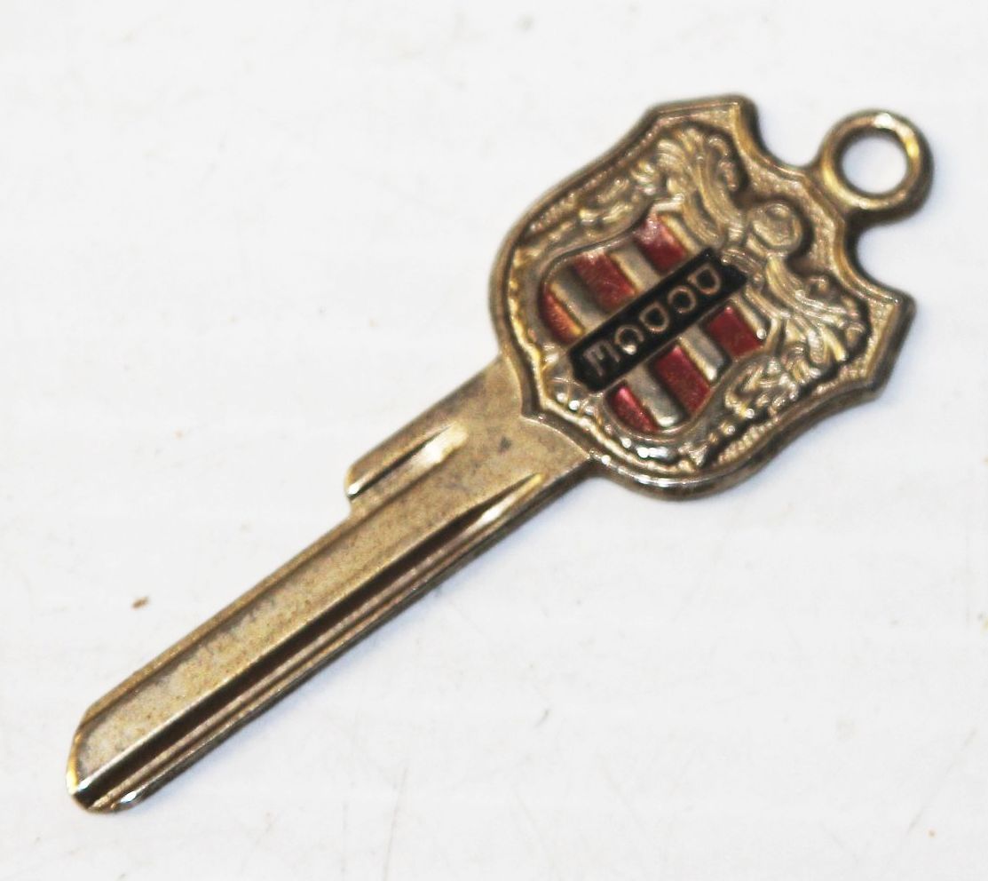 Vintage 1950s Dodge Coat of Arms Logo Enameled Key Blank - Red Black ...