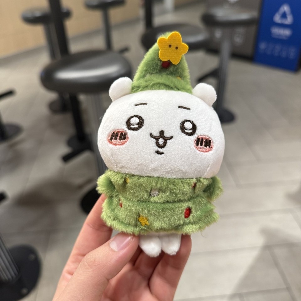 Chiikawa Hachiware Christmas Snowman Plush Keychain With Soft Pp Cotton ...