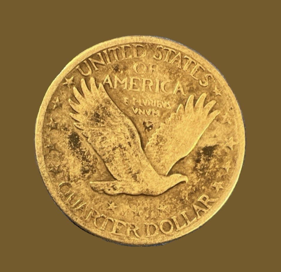 1920 D Standing Liberty Quarter US Silver Coin Fine Extremely Rare | eBay