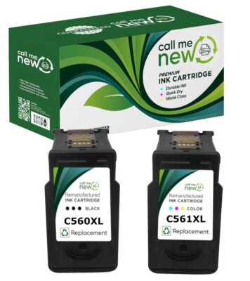 2x callmenew Ink Cartridge for Canon PG-561 XL/CL-561XL Color Pixma Ts ...