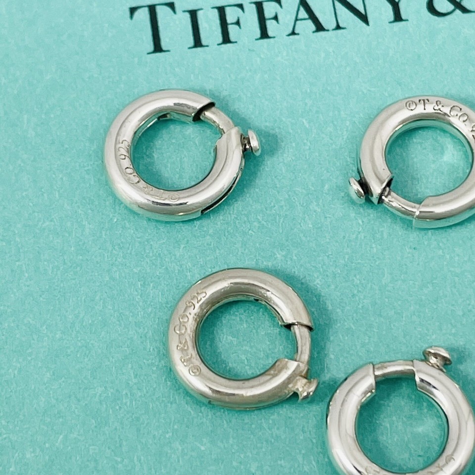 1 Tiffany & Co Sterling Silver 10mm Spring Jump Ring Charm Holder Clasp ...