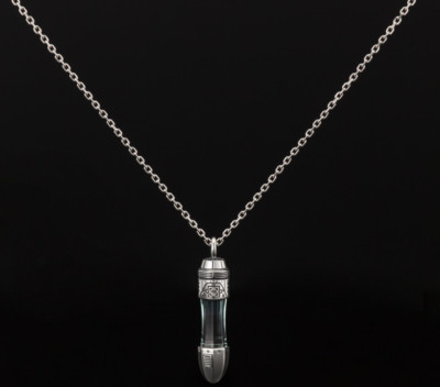 Final Fantasy VII 7 Crisis Core Reunion Silver Potion Canister Necklace ...
