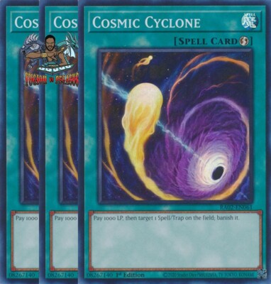 Yugioh! 3x Cosmic Cyclone RA02-EN061 Super Rare 1st Ed NM | eBay