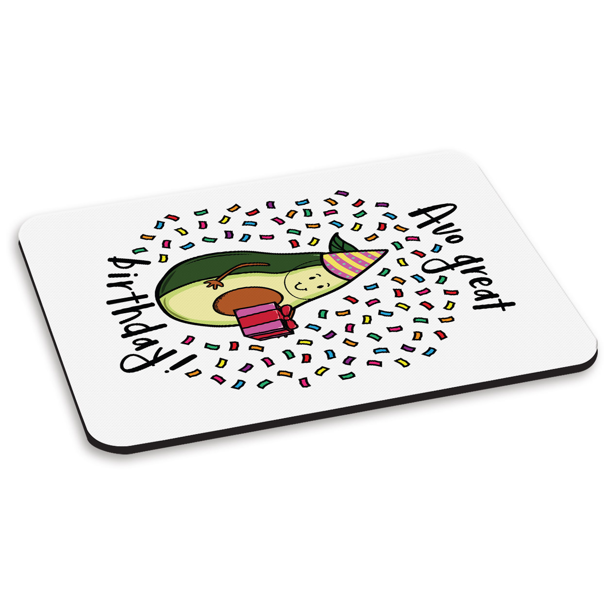 Avo Great Birthday PC Computer Mouse Mat Pad - Funny Avocado Joke Vegan ...