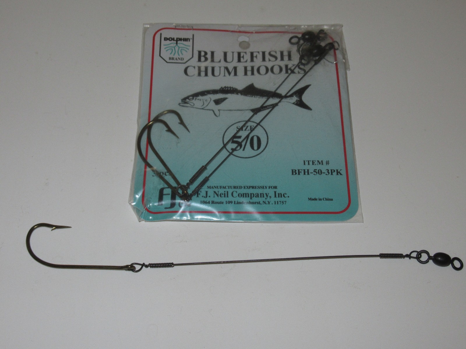 (24) 3 PACK BLUEFISH CHUM HOOKS CHUNK RIG SIZE 5/0 WIRE SNELLED HOOK | eBay