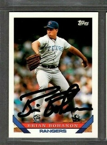 1993 Topps #638 Brian Bohanon Rangers Baseball Card Signed Autograph ...