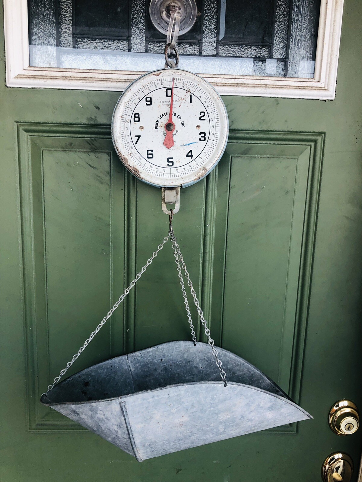 Vtg 1940s Penn Mfg Co Series 820 Hanging Scale & Pan Merchant ...