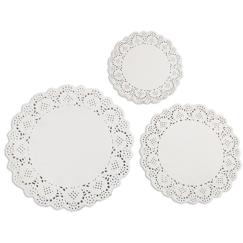 180 Pieces White Round Paper Lace Doilies For Birthday Party And ...