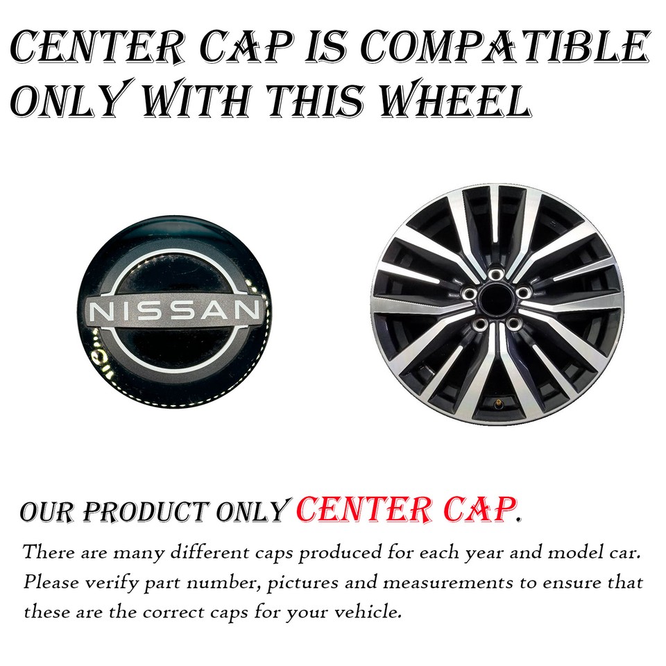 For Nissan Rogue Kicks OEM Center Cap 21 22 40342-6RA1A 40342-6HL6A 560 ...