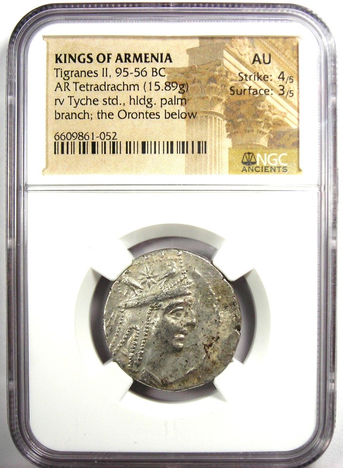 Tigranes II AR Tetradrachm Kings of Armenia Coin 95-56 BC - Certified ...
