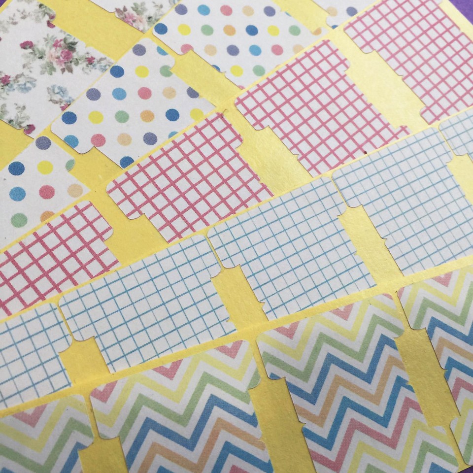 Mini Page Tab Label Divider Index Sticker Planner Journal Floral ...