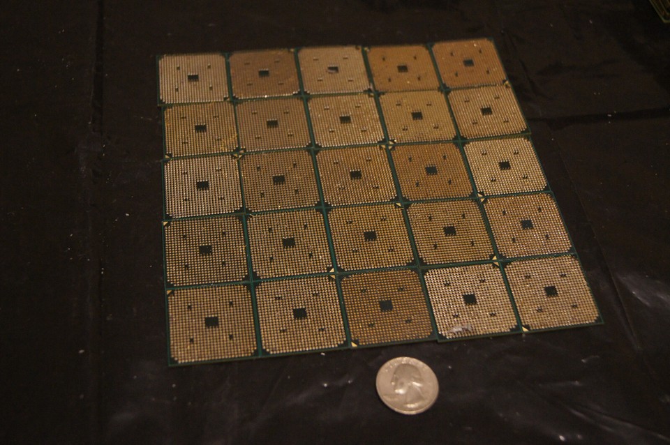 VINTAGE LOT OF 25 CPU processors WITH PINS CPU SCRAP gold recovery FAST ...
