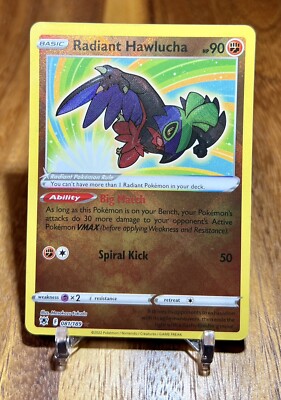 Radiant Hawlucha 081/189 Radiant Rare Astral Radiance Pokemon Card NM ...