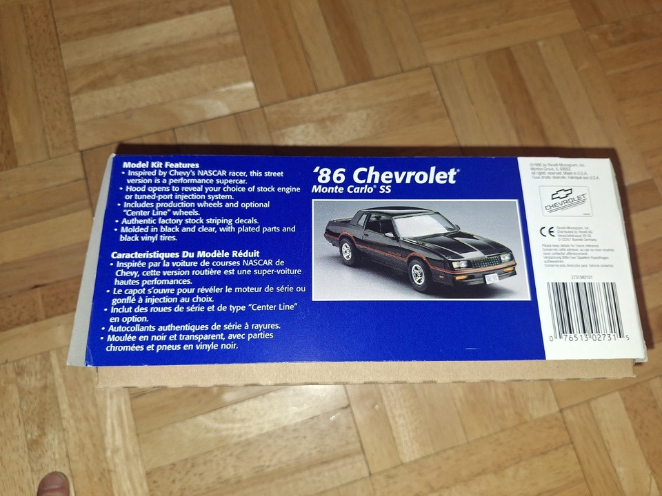 Monogram NEW open box 1:24 86 1986 Chevy Monte Carlo SS plastic model ...