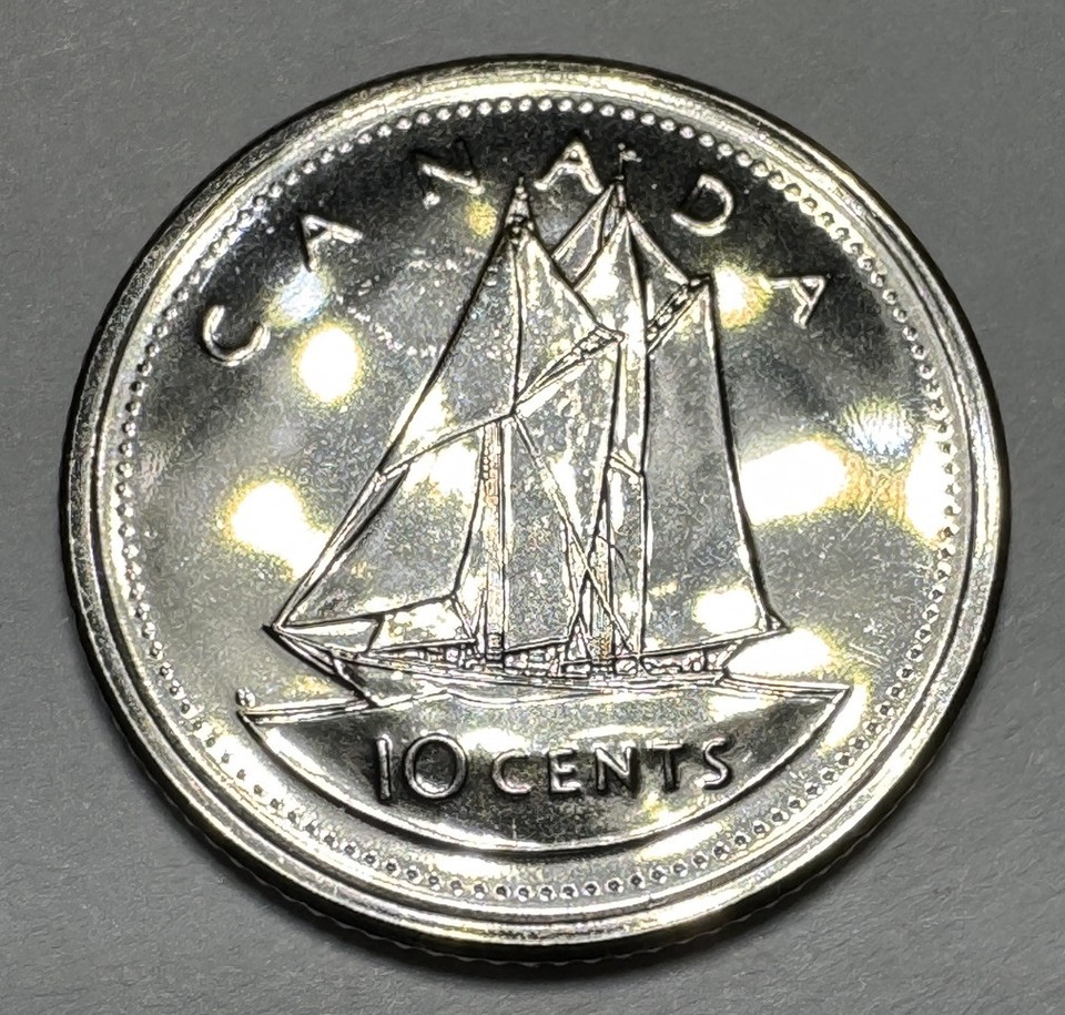 1952-2002-P Canadian Dime from Golden Jubilee Mint Set. Beautiful Coin ...