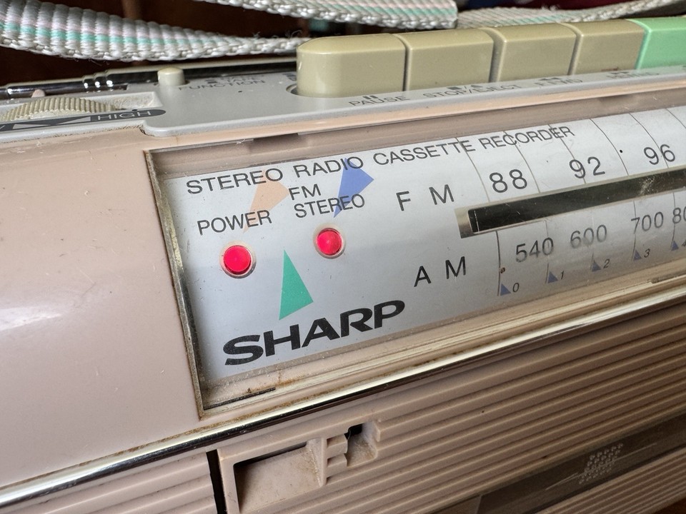 Vintage Sharp QT-50 Radio Cassette Player Purple Boombox Stranger ...