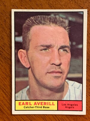 1961 Topps Baseball Card #358 - Earl Averill, Los Angeles Angels - Near ...