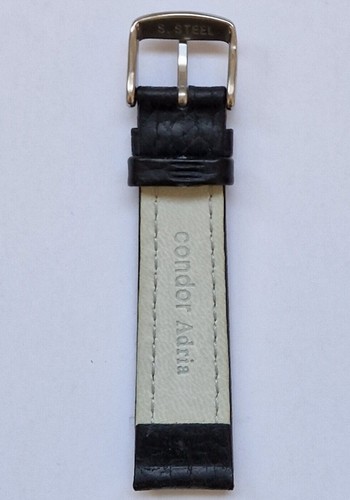 Condor Adria Leather Watch Strap Buffalo Calf 517 Black/Brown White ...