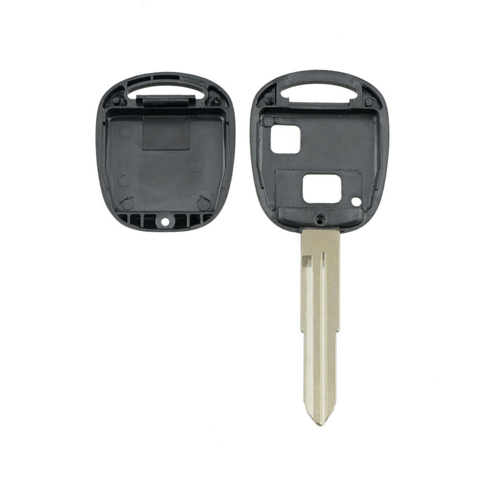 2 Button Key Fob Case Cover With Rubber Pad For Toyota Yaris Corolla ...