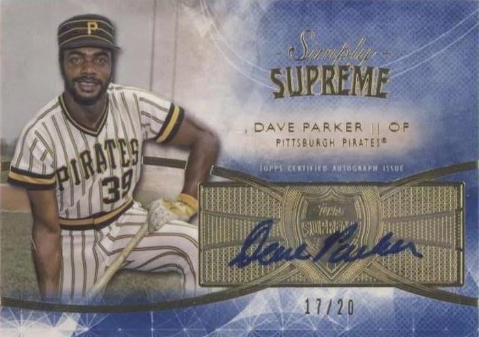 2014 Topps Supreme - Simply Supreme Autographs Dave Parker #SSU-DPA ...