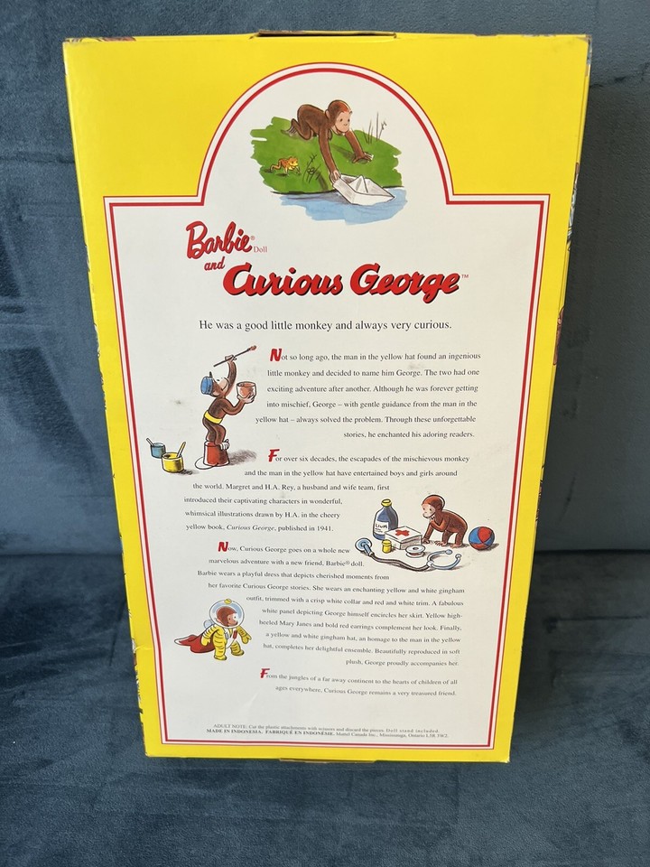 NEW IN BOX Barbie Curious George Keepsake Treasures Collector #28798 ...
