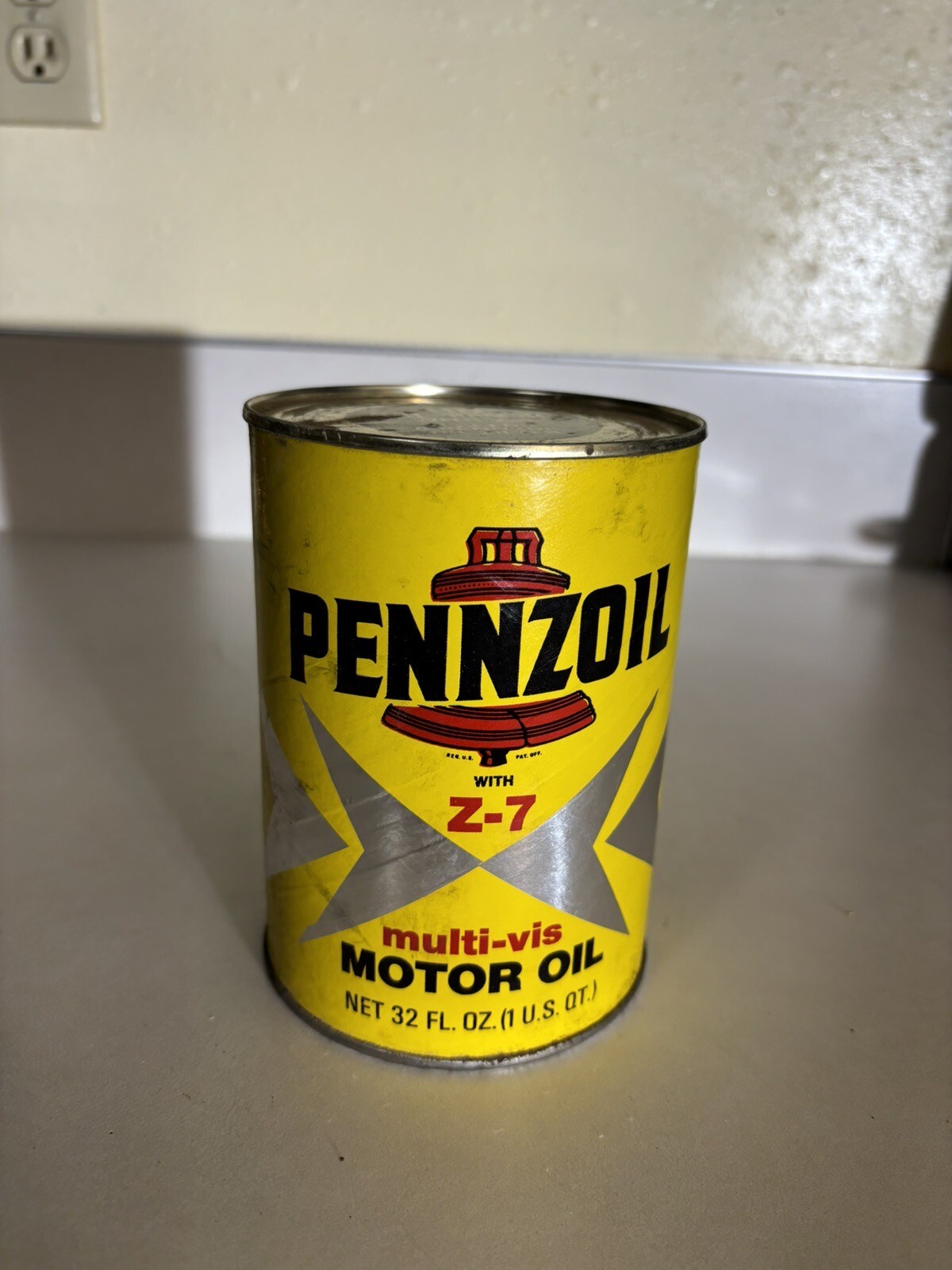 Vintage Pennzoil Multi-Vis 10W-40 Oil Can 1 Quart Tin & Cardboard #0025 ...