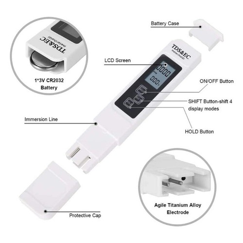 TDS Meter Digital Tester Water Quality Testing Kits for Drinking Water ...
