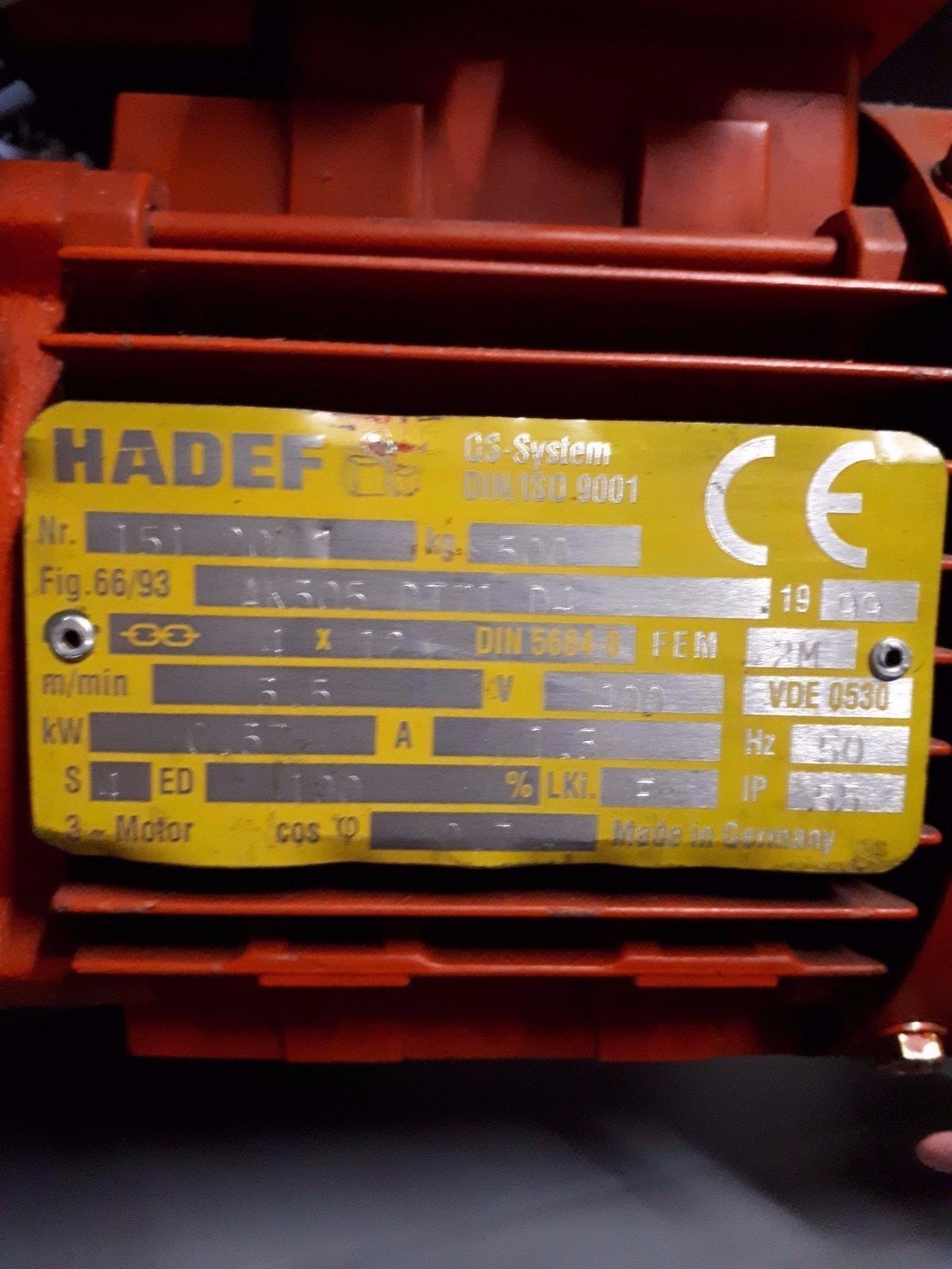Hadef 151/20/1 500Kg AK305 DT71 D4 40 | eBay.de