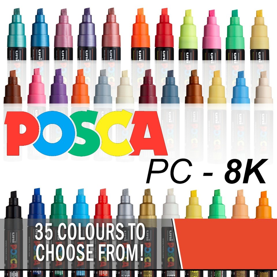 Posca Paint Marker Art Pens Waterproof Permanent Pen Car Tyre Metal Any ...