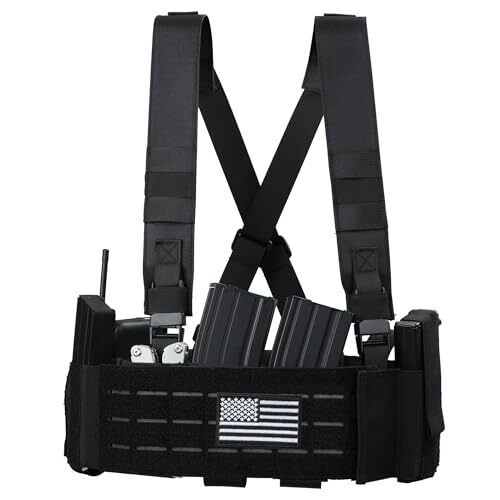 Tactical Chest Rig, Low-profile Molle Chest Rig with 5.56-sized ...