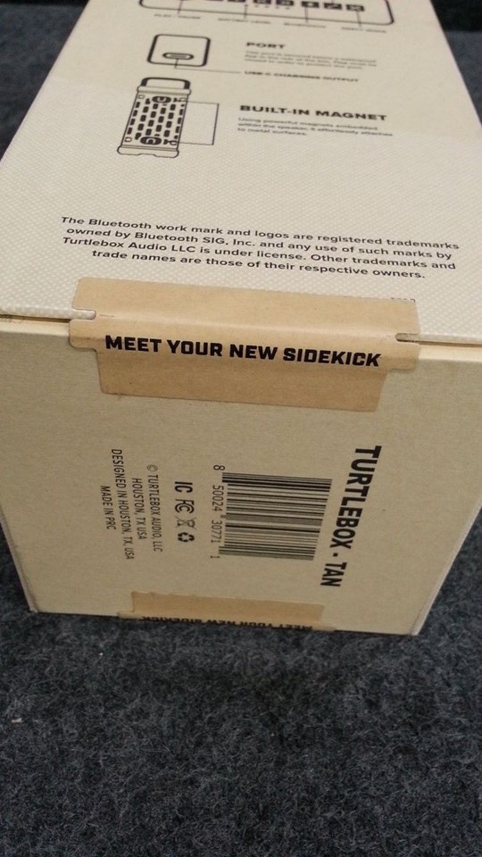 TURTLEBOX Ranger Waterproof Bluetooth Portable Speaker 2" Tan | eBay