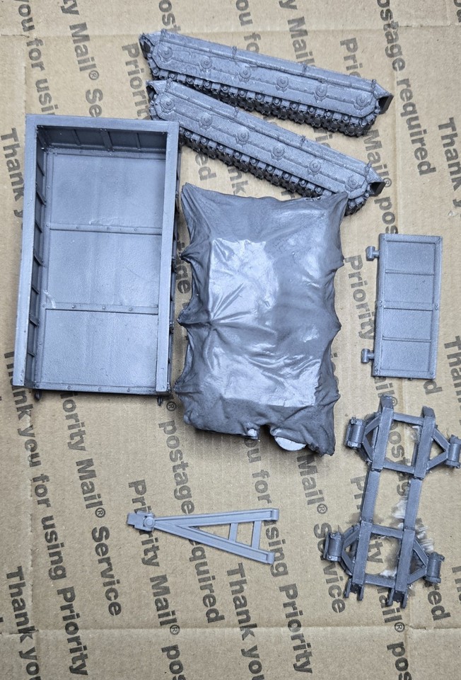 IMPERIAL TRAILER FLATBED WITH CARGO Forge World Imperial Guard Armour ...