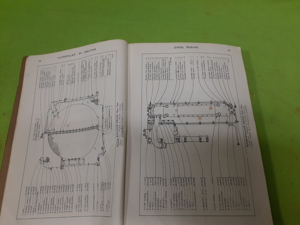 Caterpillar D9 Tractor Torque Converter Drive Parts Book Catalog Manual ...