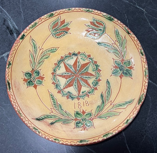 David T Smith REDWARE Plate 1999 "Headman Star 1816" Turtle Creek ...