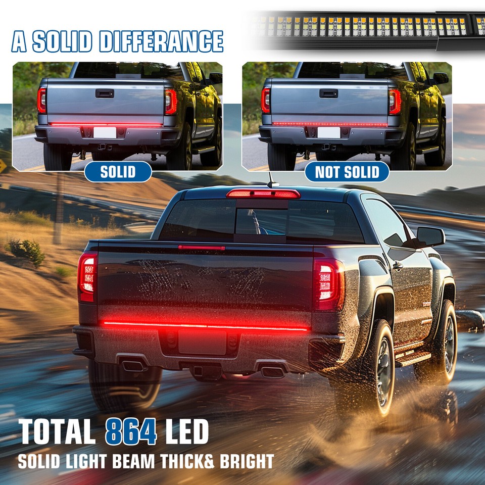 For Nissan TITAN Platinum SV 60" LED Strip Tailgate Light Bar Brake ...