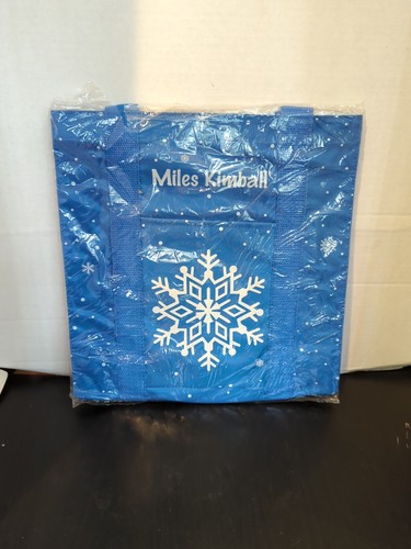 VTG Miles Kimball Christmas Tote Bag NIB Blue Snowflake | eBay