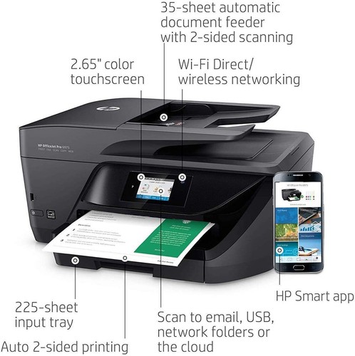 NEW HP OfficeJet Pro 6975 All-in-One Wireless Printer 889894644428| eBay