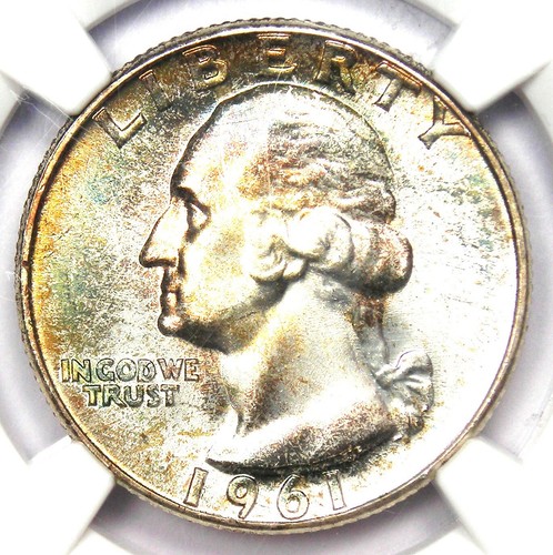 1961 Washington Quarter 25C - Certified NGC MS67 - Rare Grade - $4,950 ...
