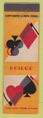 Matchbook Cover - Lion Match Bridge Card Suits | eBay