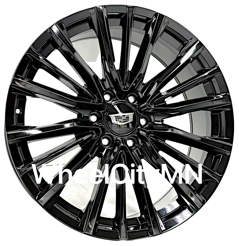24" gloss black OE replica SMM wheels fits 2024 Cadillac Escalade V ...