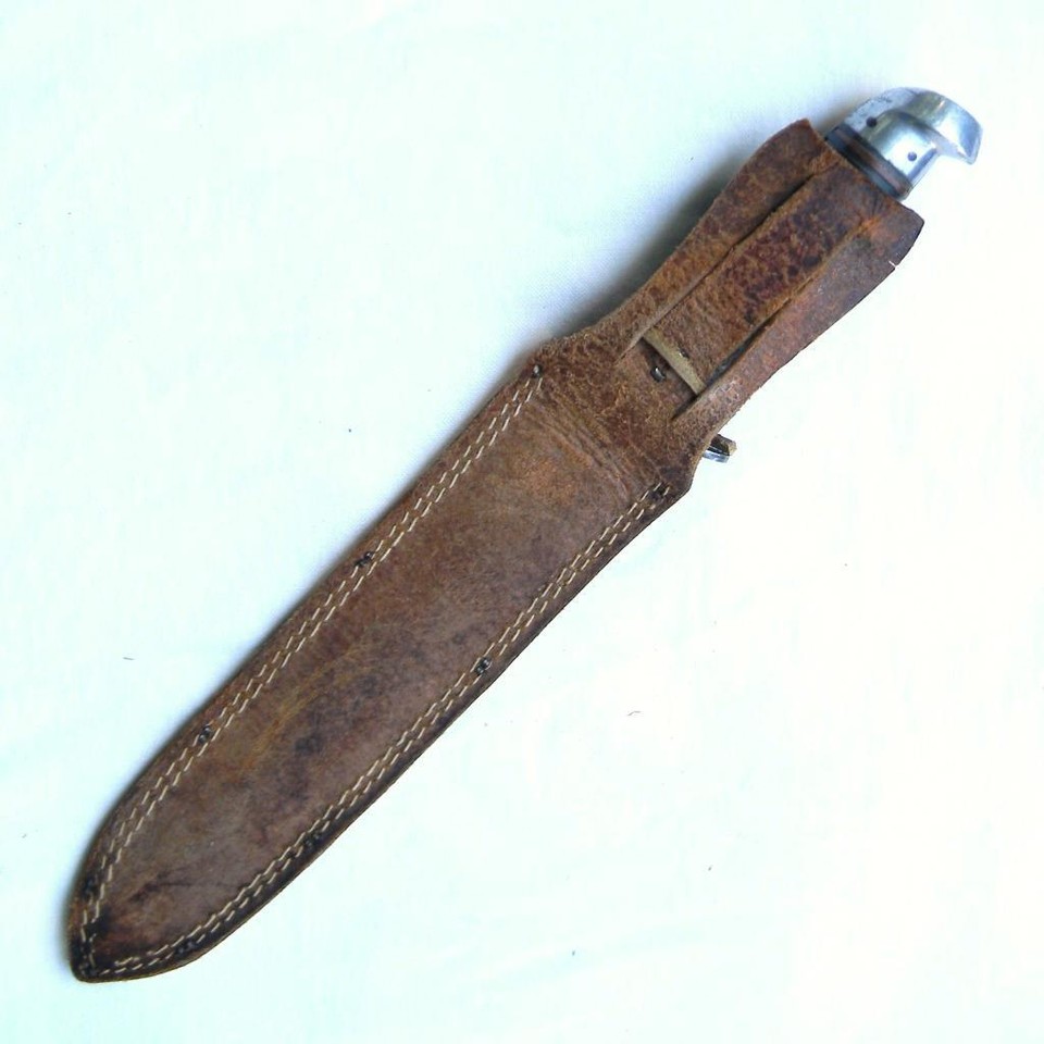 WW2 USA Western L77 Commando American fighting knife, orig scabbard ...